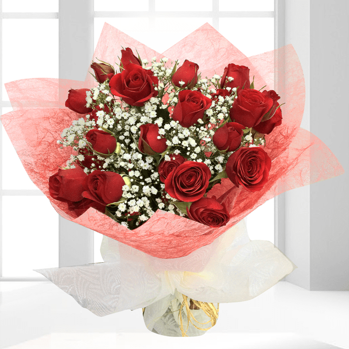 Bouquet of fresh Red Spray Roses - Flower Delivery Dubai, UAE