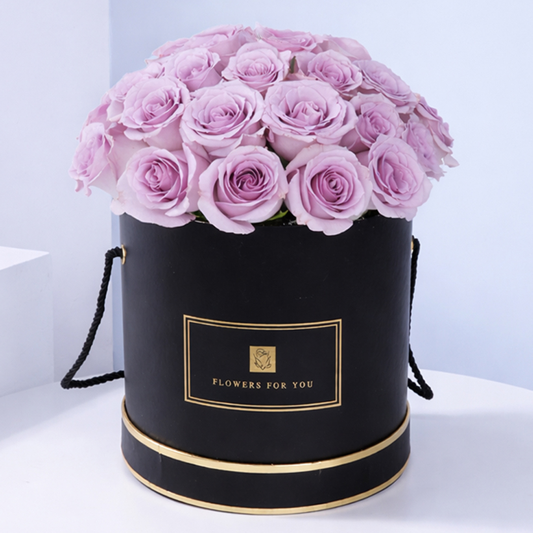 Passionate Purple Rose Box - Flower Delivery Dubai, UAE