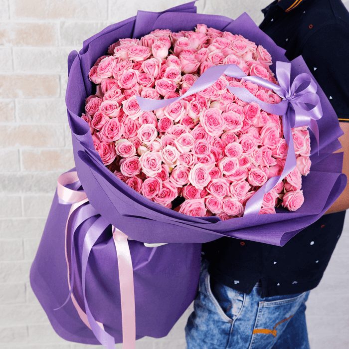 Splendour Pink Hand Bouquet | Surprise Flower Gifts