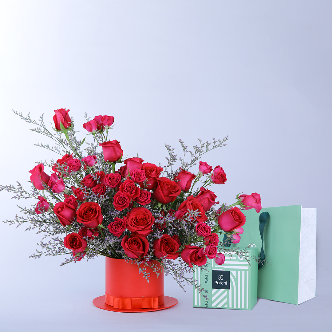 Bright Pink with Patchi - Flower Delivery Dubai, UAE