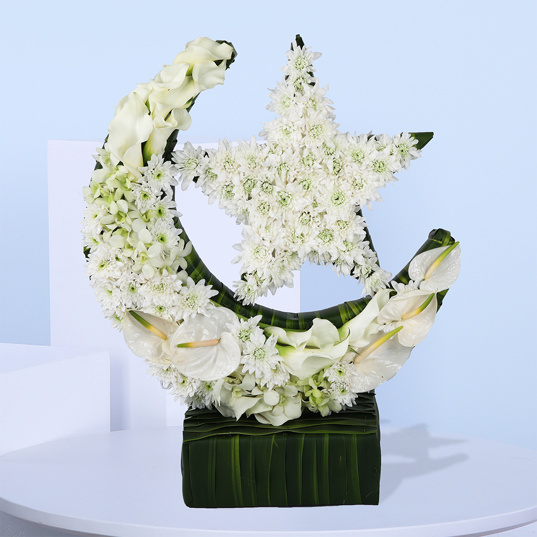 Eid Crescent Moon-Eid Flowers - Flower Delivery Dubai, UAE
