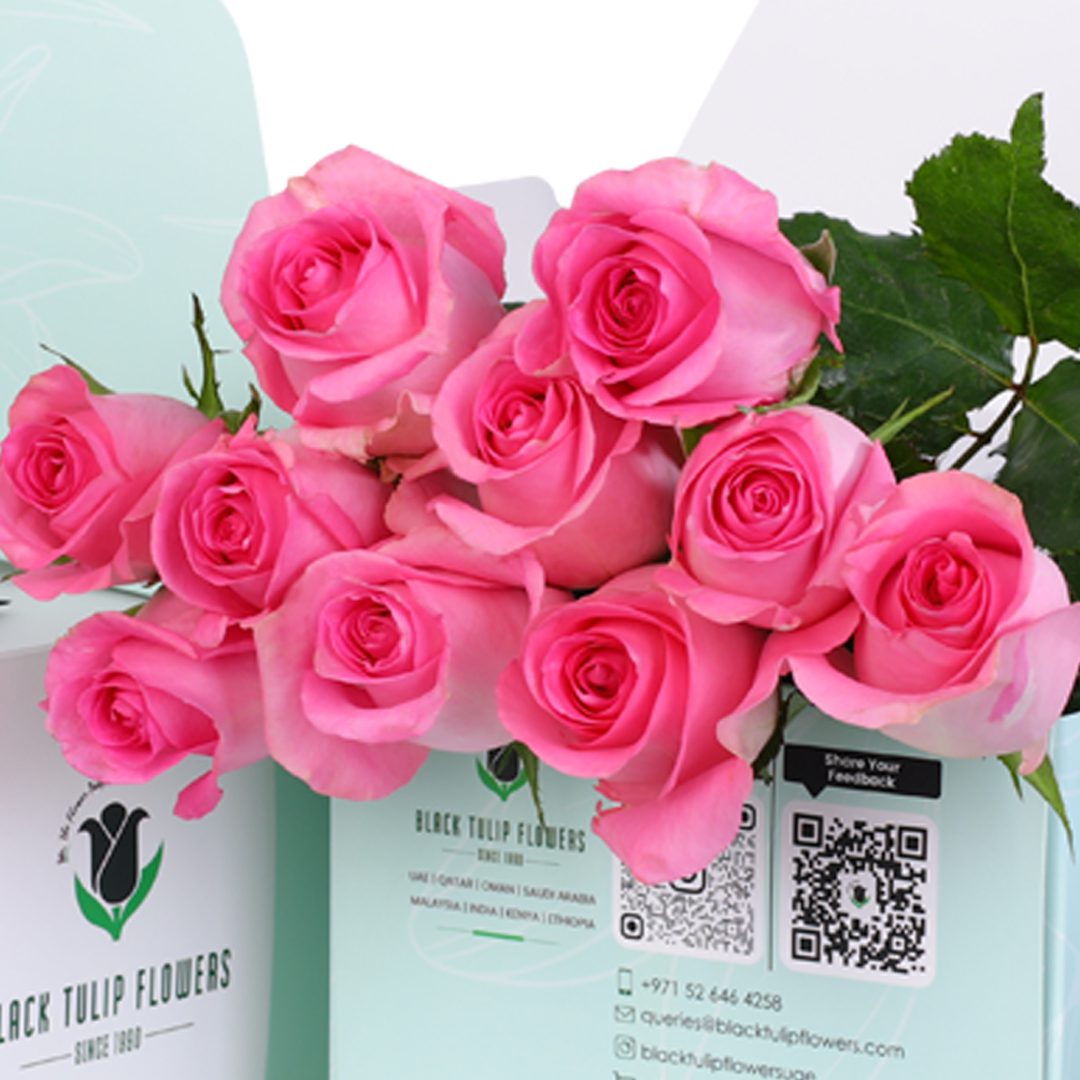 Pinky - Green Box Flower Delivery - Online Flower Delivery UAE