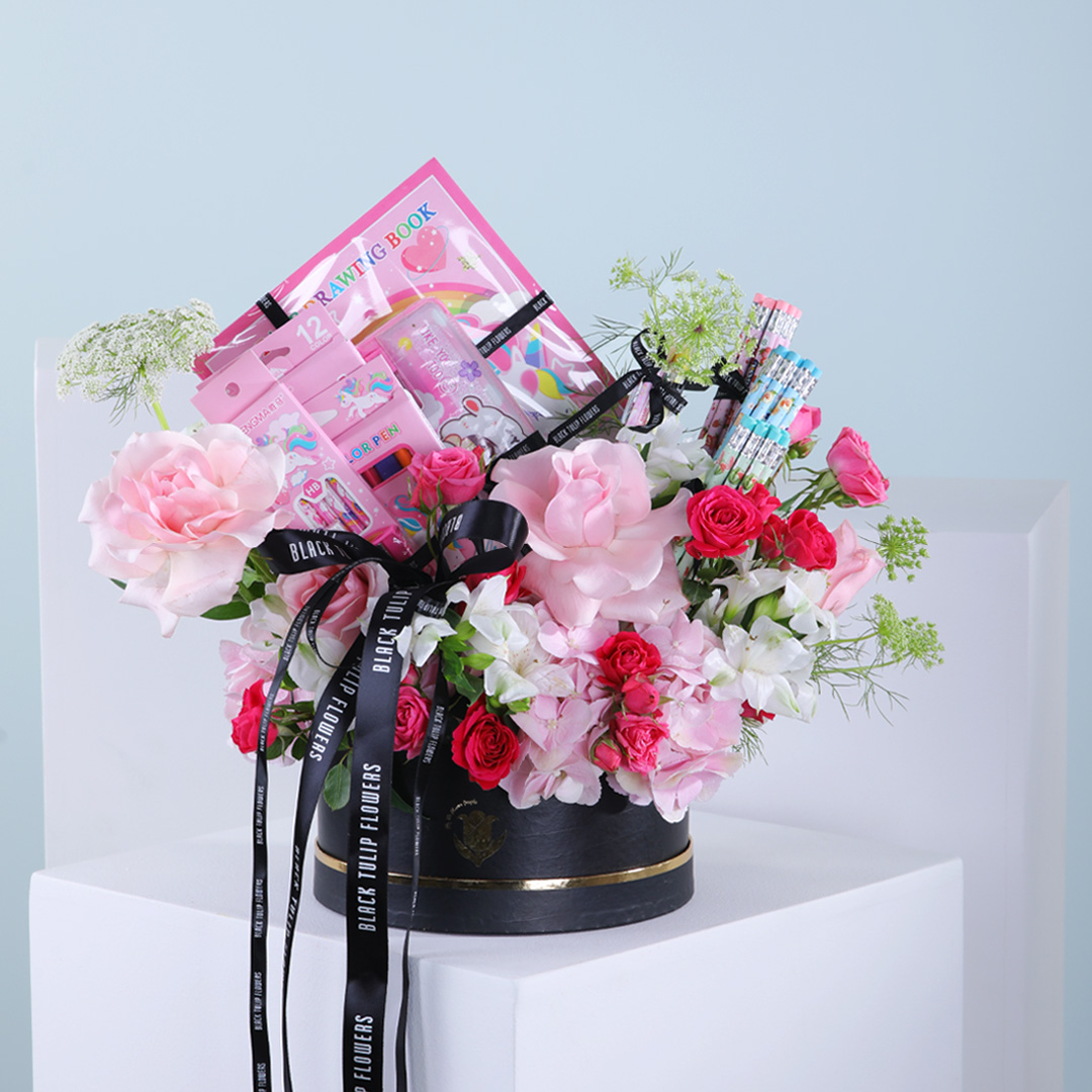 School Time Floral Box - Flower Delivery Dubai, UAE