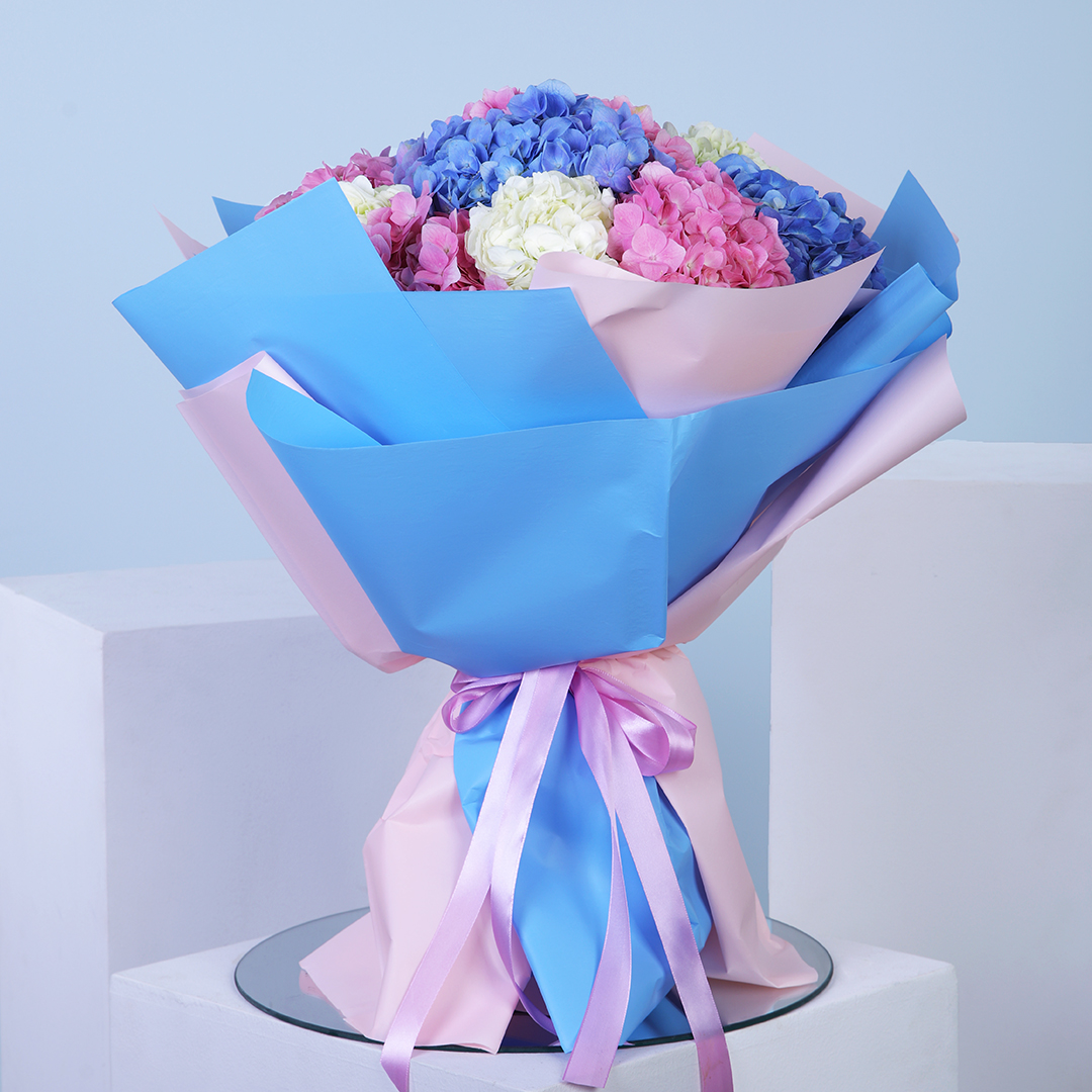 Pastel Dreams Hydrangea Bouquet | Flower Delivery Dubai | BTF.ae
