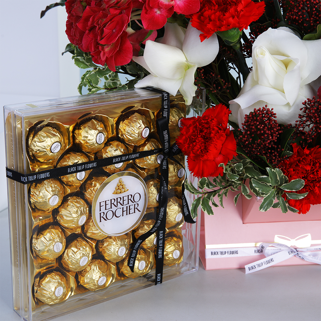 Ferrero Fiesta Bloom Box | Valentines Day Flower Gifts | BTF.ae