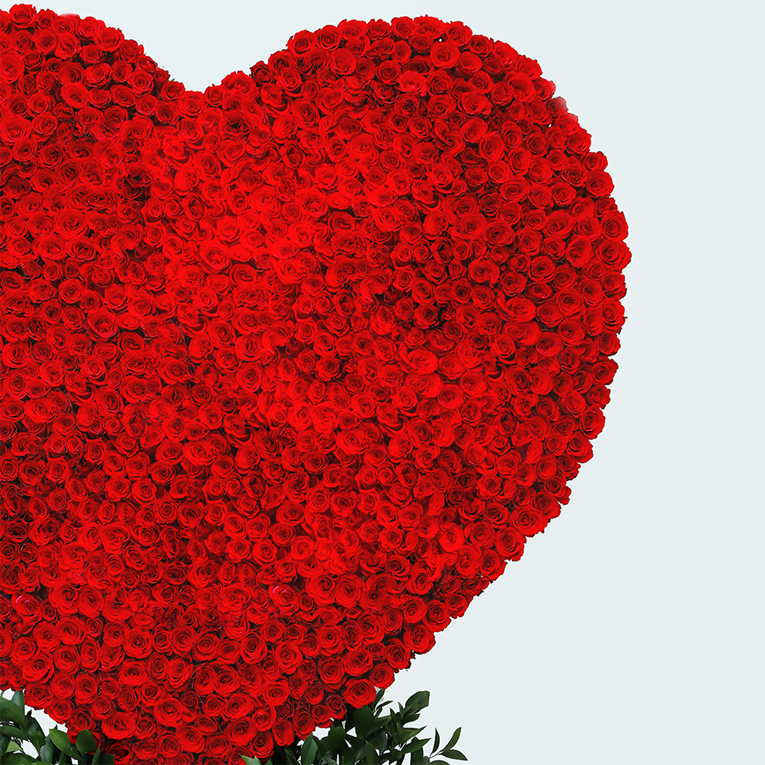 600/1000 Red Roses Heart - Personalized | Valentines Special