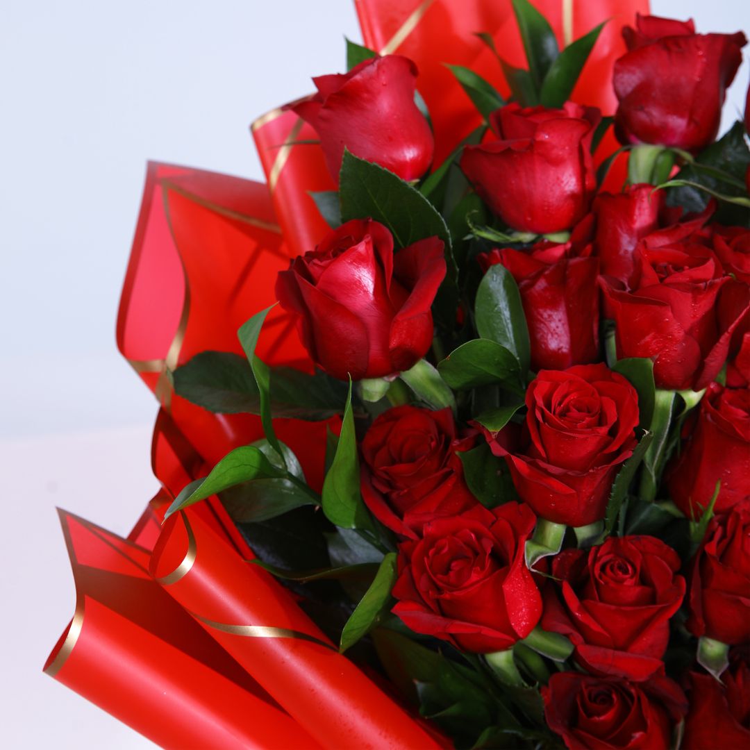 Ruby Romance Bouquet | Valentine's Day Hand Tied Bouquet
