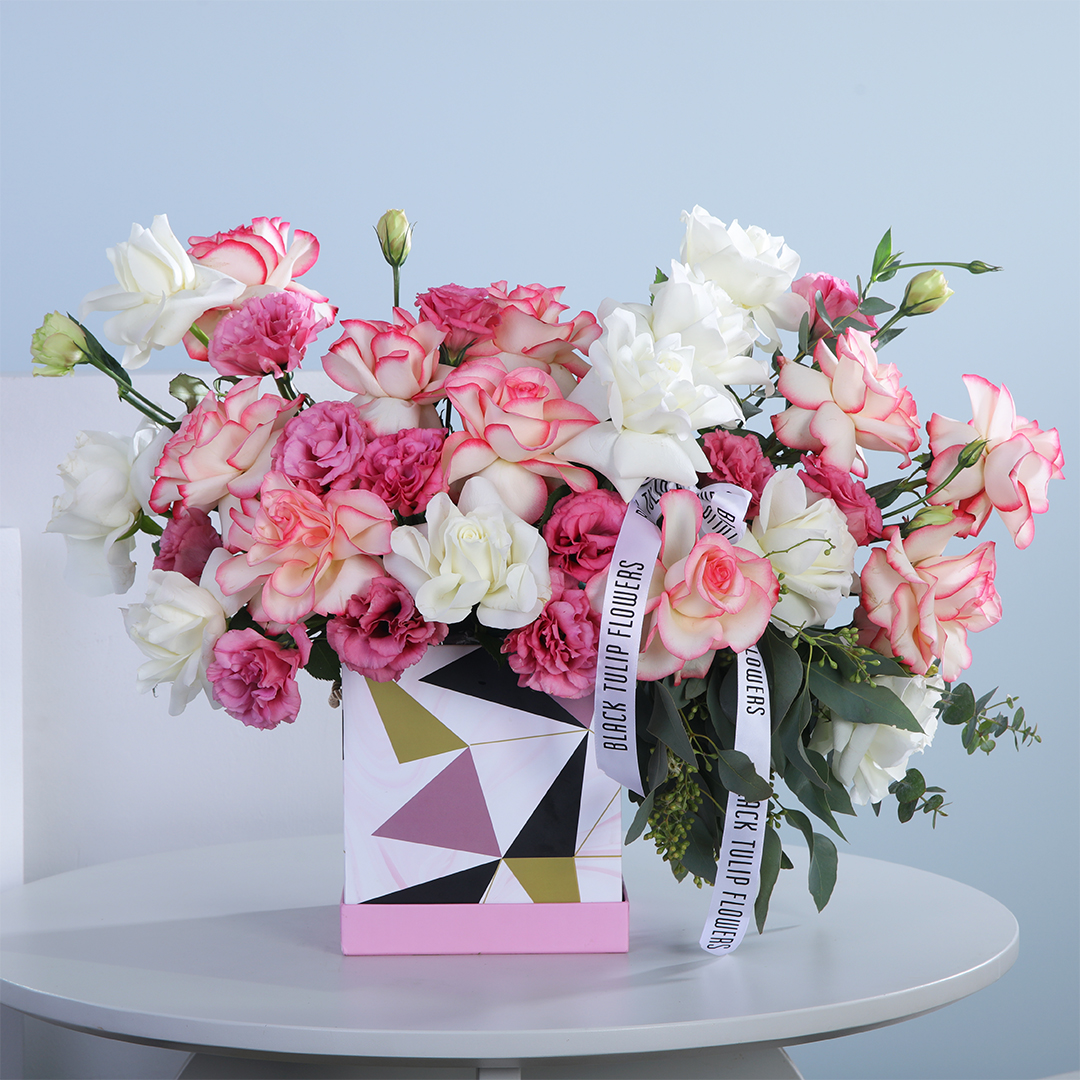 Whispering Pastel Bloom Box | Box of Flowers