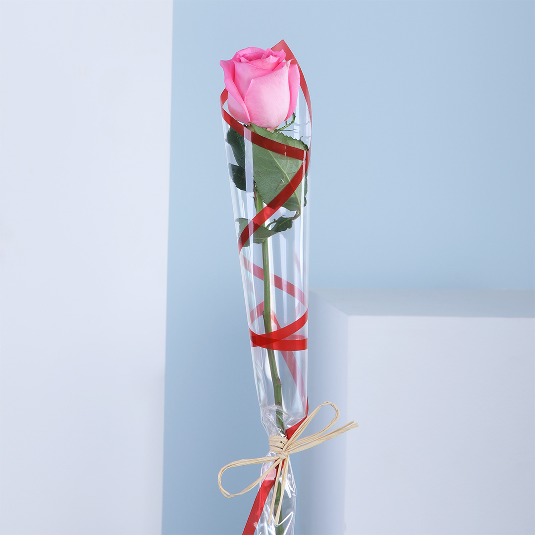 10pcs Delicate Pink Rose Charm | Flower Bouquet