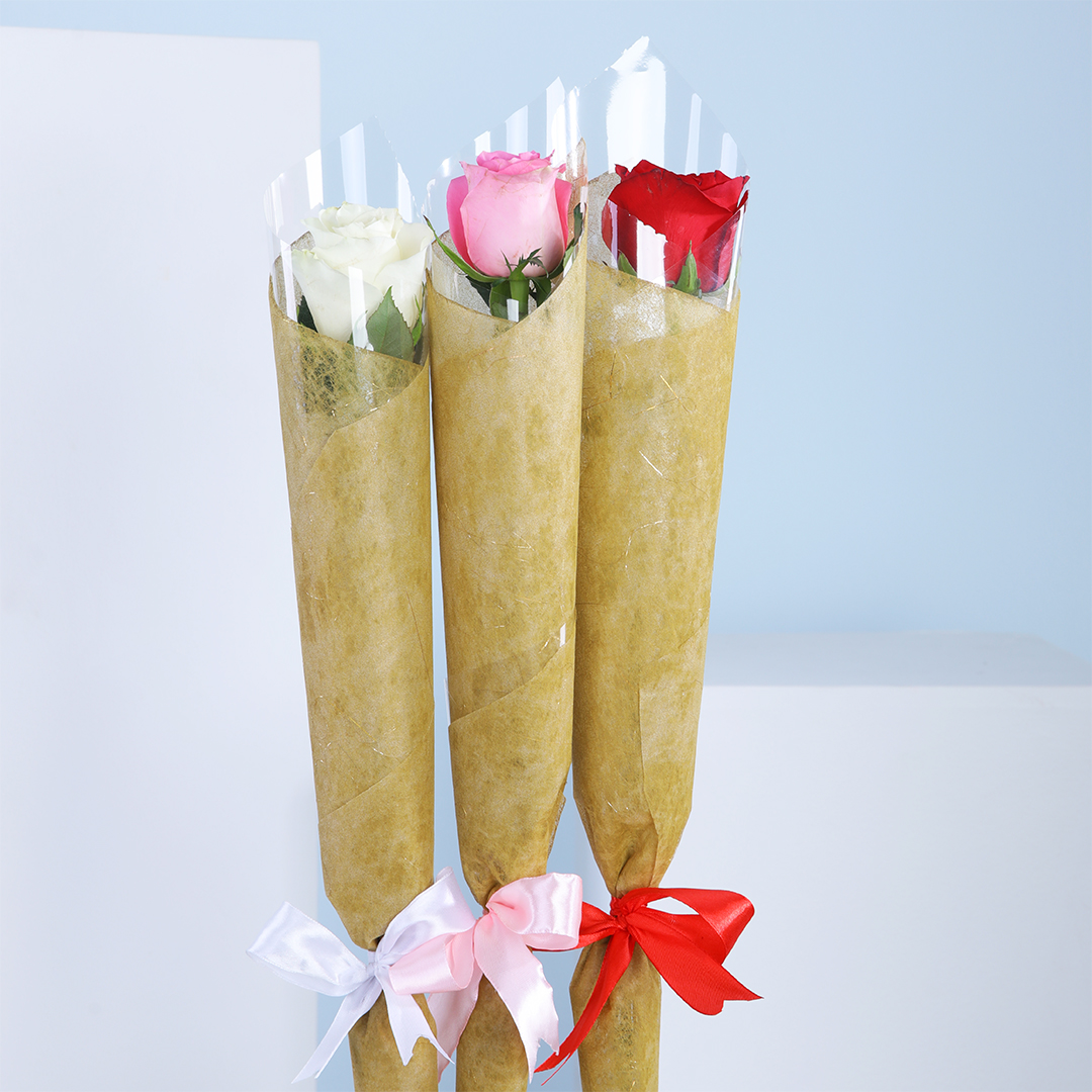 Three Roses - 10 sets of 3 roses each | Flower Bouquet