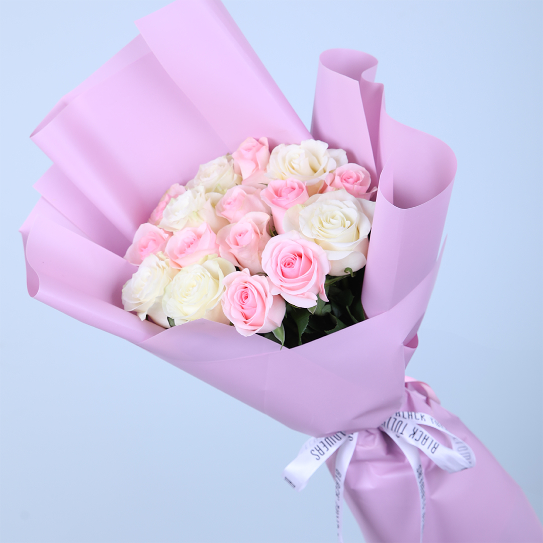 20 Roses Pink-a-licious Bouquet | Pink & White Roses | Flower Delivery