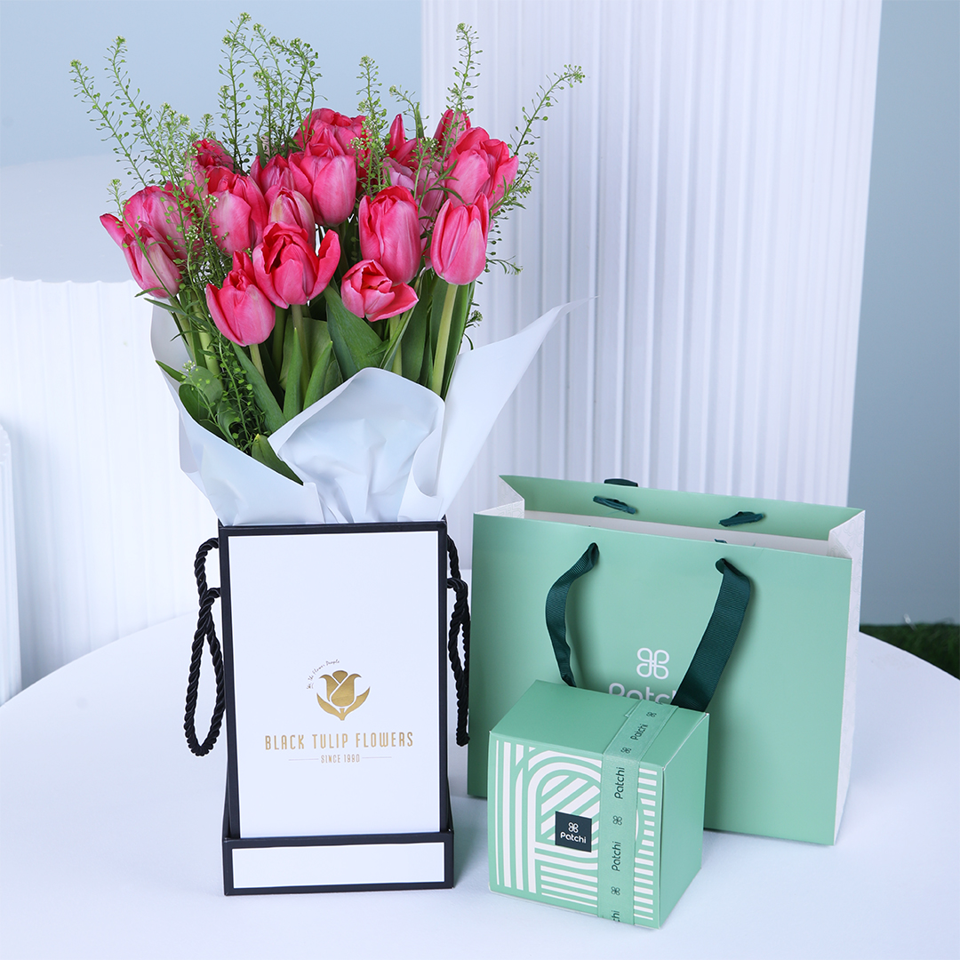 Pink Tulips | Patchi Combo