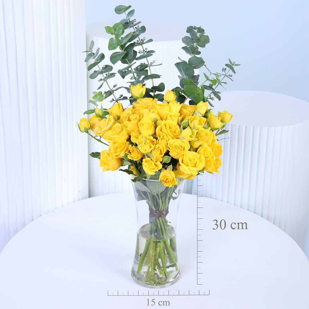 Yellow Spray Roses | Cheerful Yellow Bunch