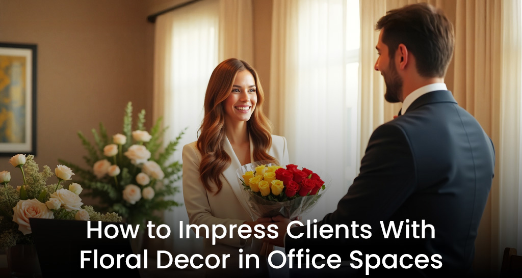 Modern floral décor in office spaces, Floral decor in office spaces ideas