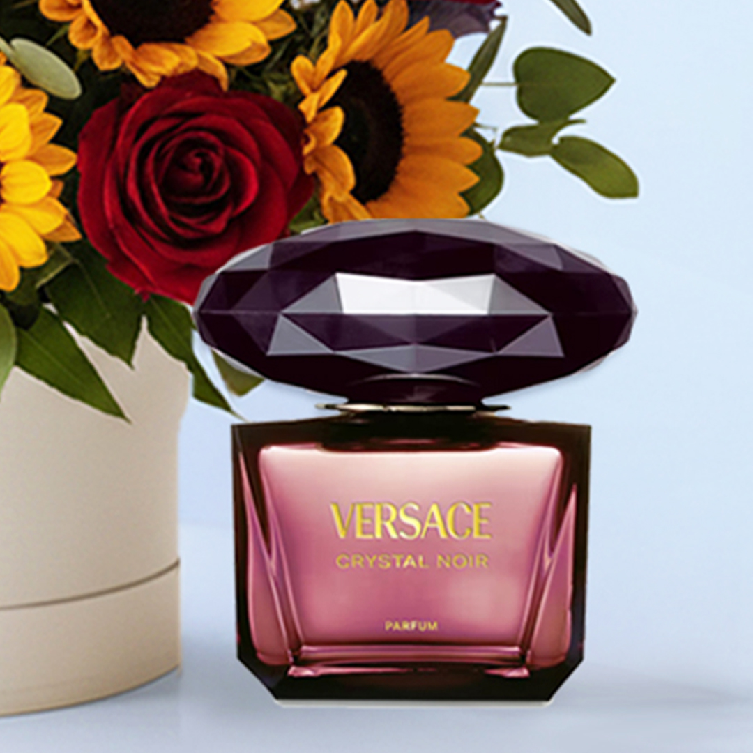 Versace Crystal Noir with Sunflowers & Red Roses Online