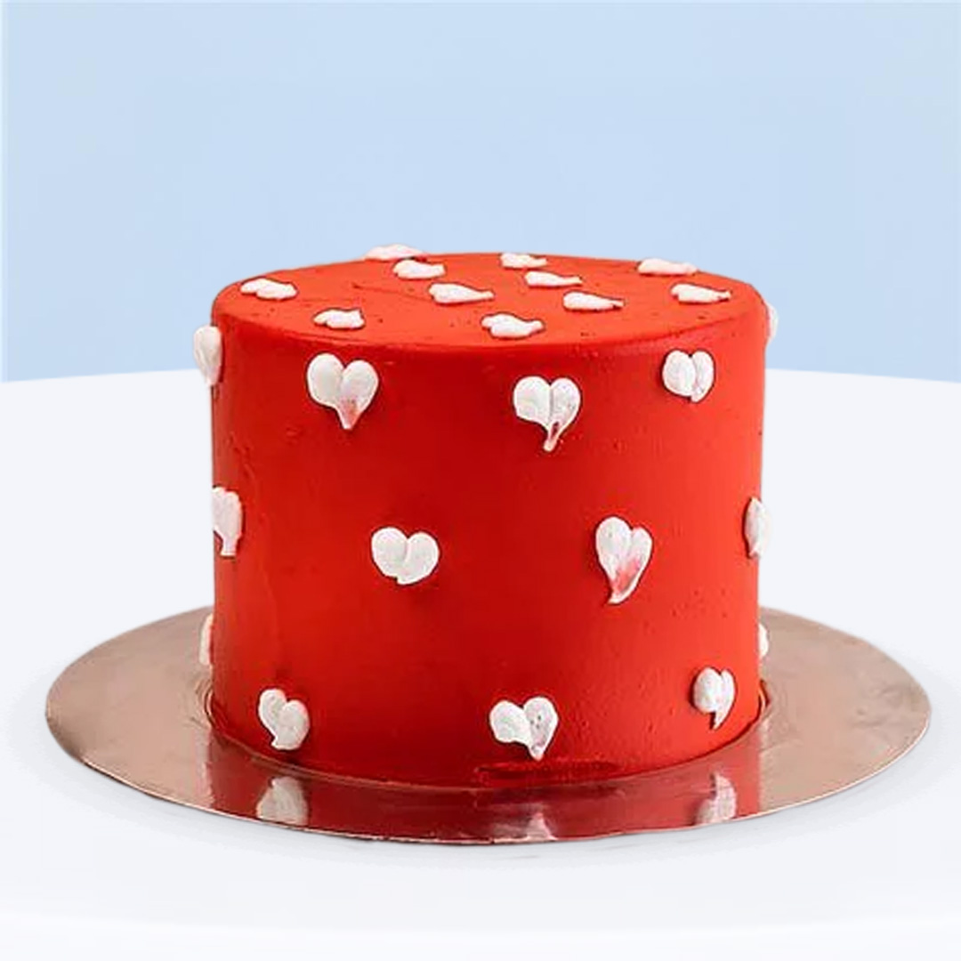 Red Heart Cake 500 g | Romantic Chocolate Cake