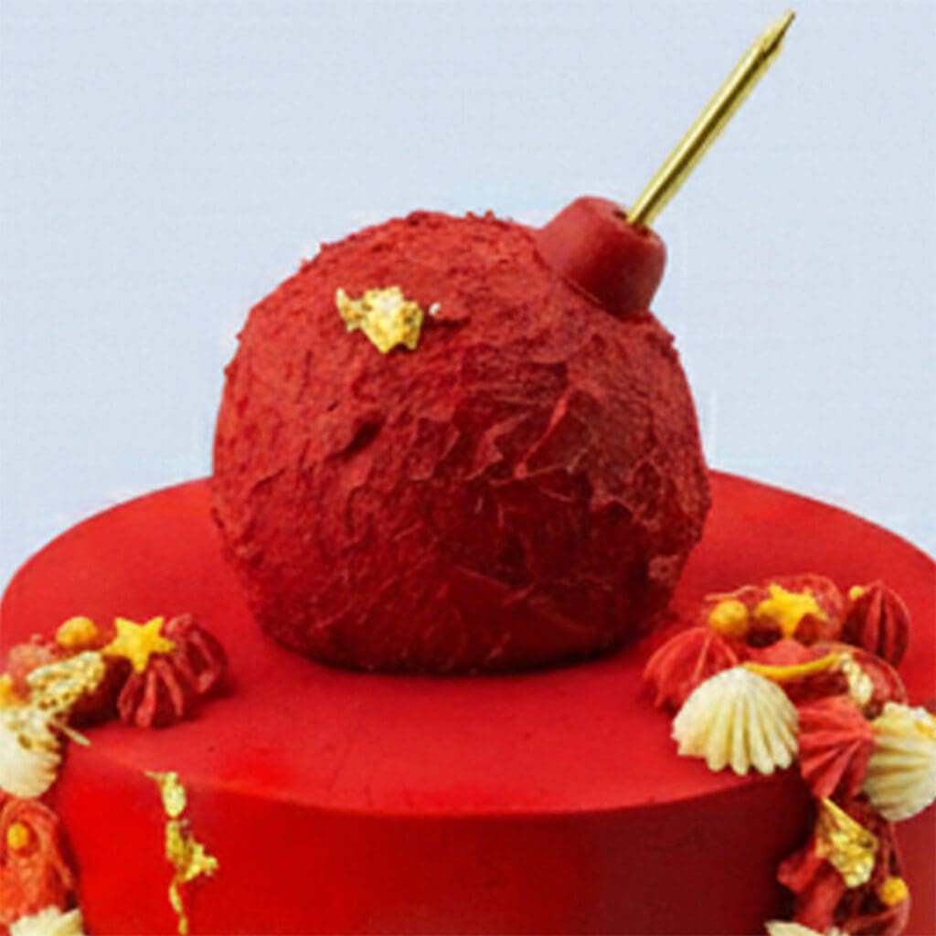 New Year 2026 Cake | Red Cracker Cake Online