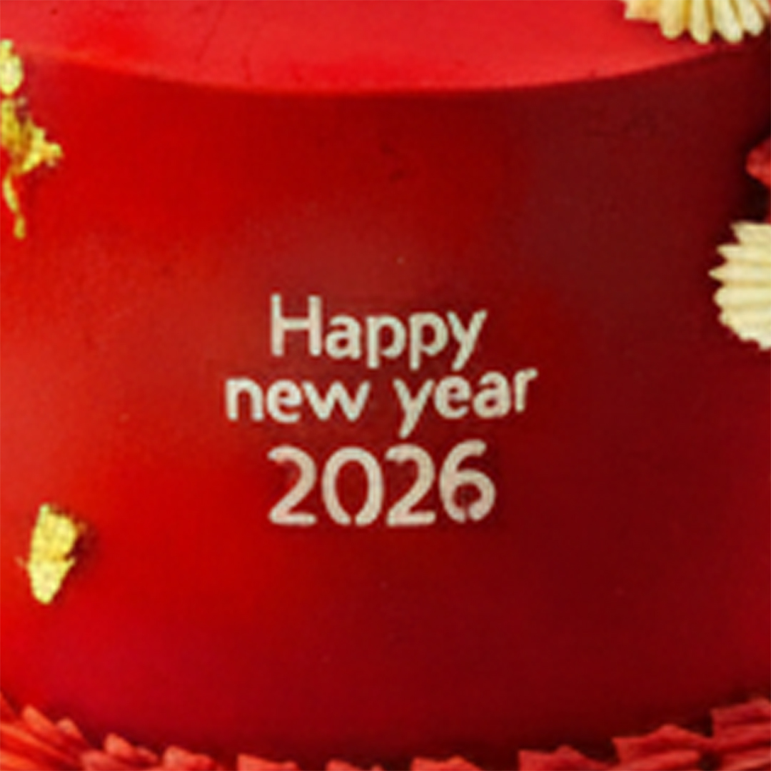 New Year 2026 Cake | Red Cracker Cake Online