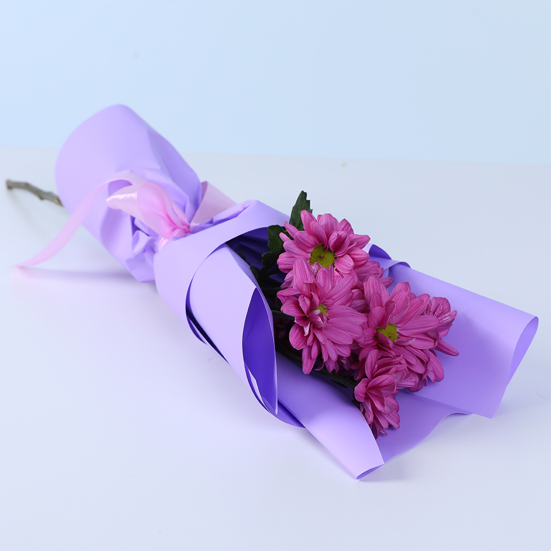 Single Purple Mum Bouquet – Thoughtful Flower Surprise