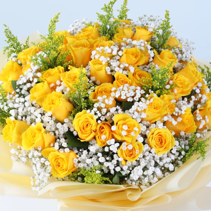 50 Yellow Bouquet Edit | Order Fresh Flowers Online