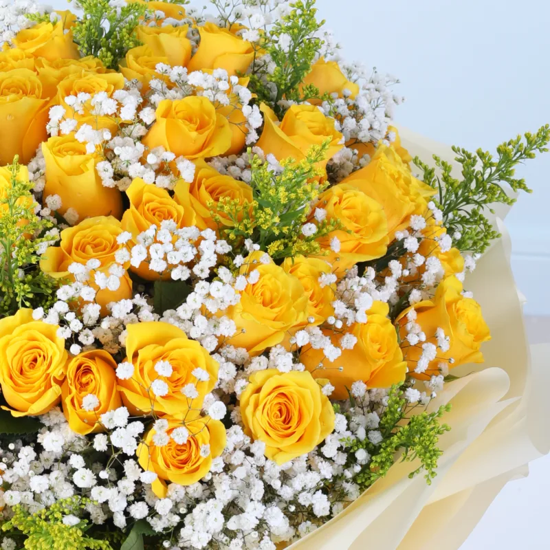 50 Yellow Bouquet Edit | Order Fresh Flowers Online
